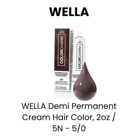 Wella Demi Permanent Cream Hair Color 2oz 5n 50 Dukanee Beauty
