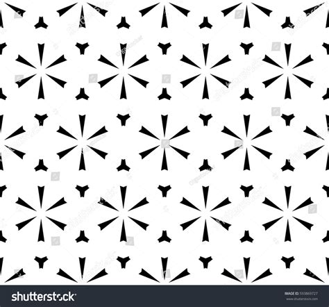 Vector Monochrome Seamless Texture Simple Geometric Stock Vector