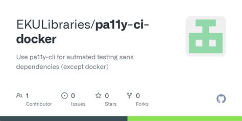 GitHub EKULibraries Pa11y Ci Docker Use Pa11y Cli For Autmated