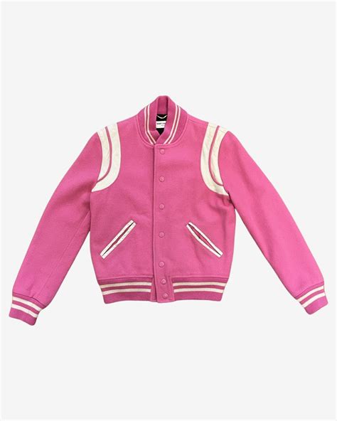 Saint Laurent Paris Rare Slp Teddy Jacket Pink Hedi Slimane Grailed