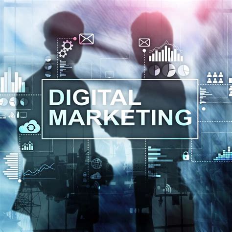 Premium Photo Digital Marketing Concept On Double Exposure Background