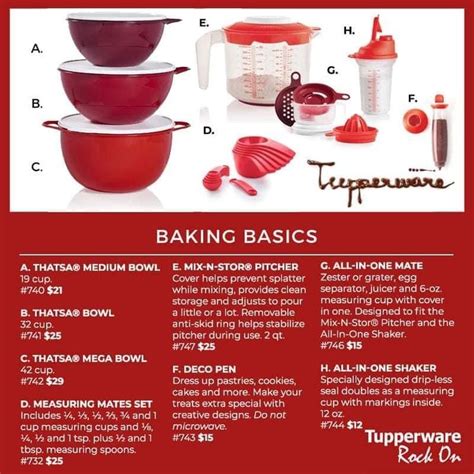 Baking Basics Tupperware