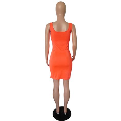 Women Strap Dress Sexy Skinny Solid Color Sleeveless Mini Dresses