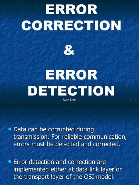 Error Detection Pdf
