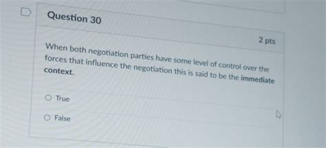Solved Question 30when Both Negotiation Parties Have Some