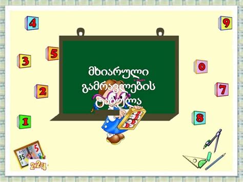 გამრავლების ტაბულა Pptx