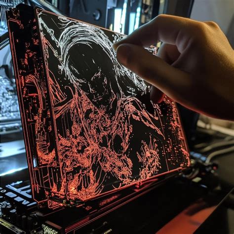 Installing A Custom Backplate On A GPU With Personalized Designs Or Logos Premium AI Generated