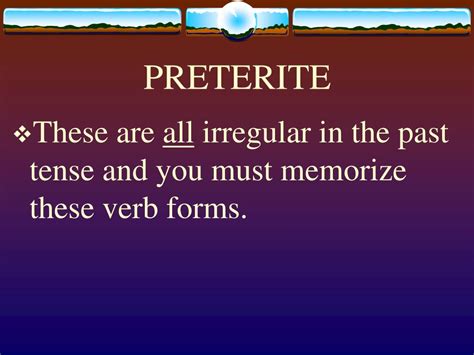 Ppt Irregular Preterite Verbs Hacer Tener Estar Poder Powerpoint
