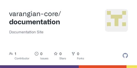 Github Varangian Core Documentation Documentation Site