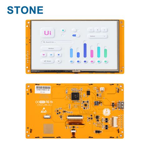직렬 인터페이스가있는 7 인치 Hmi 프로그래머블 터치 스크린 오operator 패널 모든 마이크로 컨트롤러 지원lcd 모듈