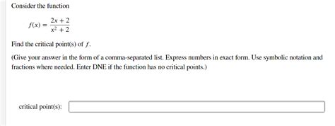 Solved Consider The Function Fx 2x 2 X2 2 Find The