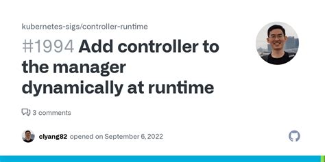 Add Controller To The Manager Dynamically At Runtime · Issue 1994