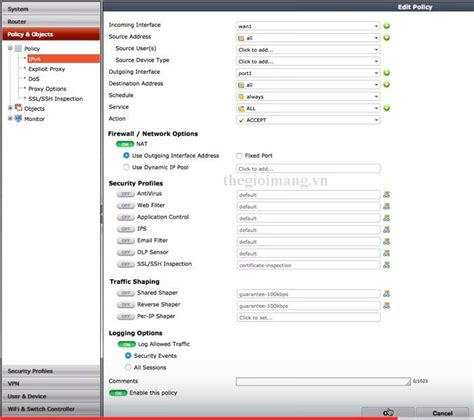 Cấu Hình Event Logging Trên Firewall Fortigate