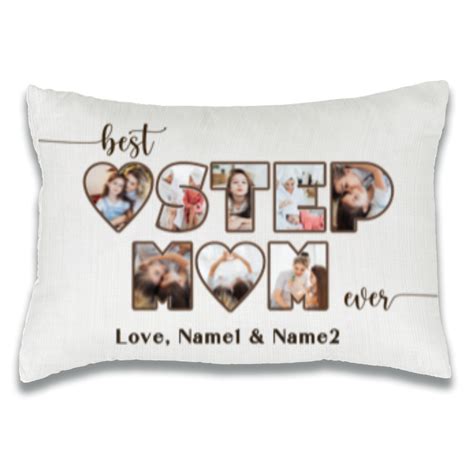 Best Step Mom Ever Photo Collage Throw Pillow Step Mom Ts From
