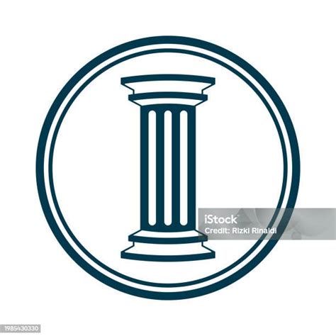 단순한 미니멀리스트 기둥 열 변호사 법률 회사 상징 디자인 벡터 3차원 형태에 대한 스톡 벡터 아트 및 기타 이미지 3차원 형태 건설 산업 건축 Istock