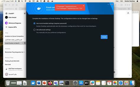 Applescript Error When Installing Docker Macbook Docker Desktop