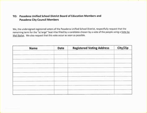 Free Voting Form Template Of Sample Election Ballot For Board Directors Heritagechristiancollege