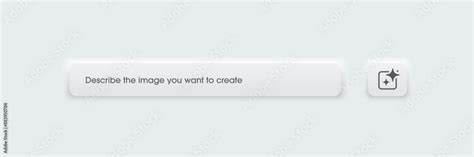 Generative Ai Bar Input Prompt As Commands For Create White Generate