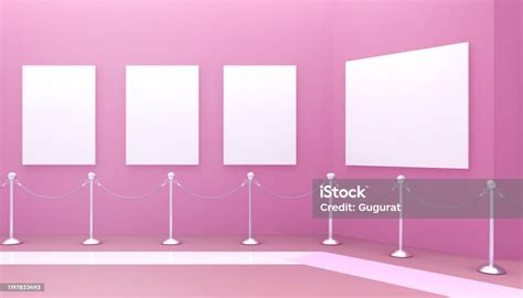 갤러리 아트 현대 및 공간 전시 작품과 핑크 파스텔 벽 배경에 흰색 프레임과 미니멀 한 개념 3d 렌더링 박물관에 대한 스톡 사진 및 기타 이미지 Istock