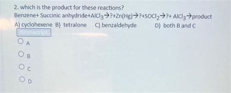 Solved 1 Which One Is Are Not Reducing Reagent A