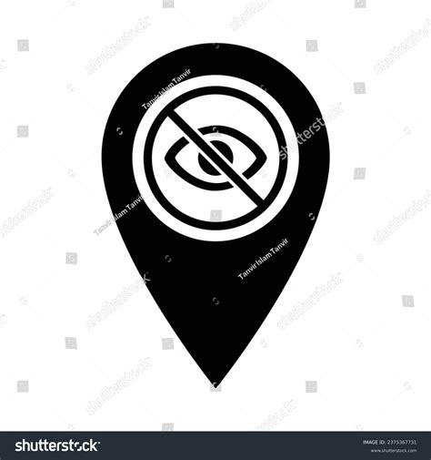 Hide Location Icon Vector Graphics Stock Vector Royalty Free