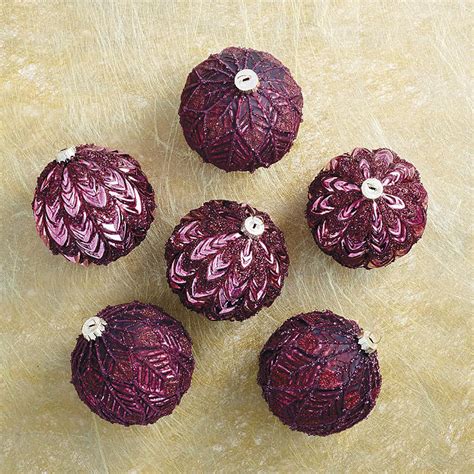 Ornate Beaded Ornaments Set Of Six Frontgate
