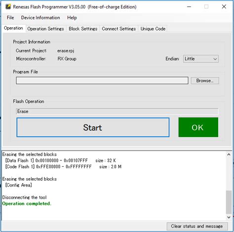 Renesas RX N での FreeRTOS OTA デモのダウンロード構築フラッシュおよび実行 FreeRTOS