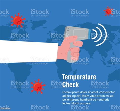 디지털 비접촉 적외선 온도계 세계지도 국제 코로나바이러스 질환 예방 2019 엔소프와 손 2019년에 대한 스톡 벡터 아트 및 기타 이미지 Istock