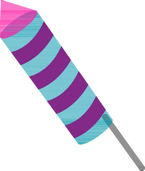 Firecracker Rocket In Pink And Blue Stripe Pattern 24361080 Vector Art
