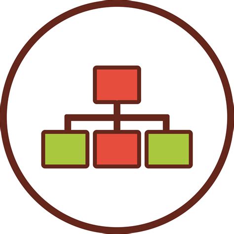 Organization Chart Flat Icon In Circle 25213174 Png