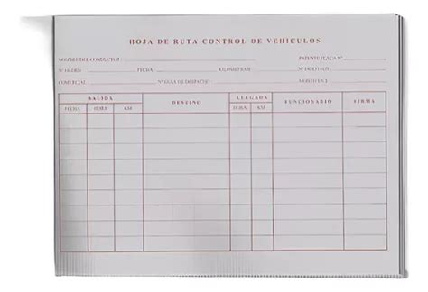 Libreta Bitacora Control Vehiculos Rem Max X 100 H Cuotas sin interés
