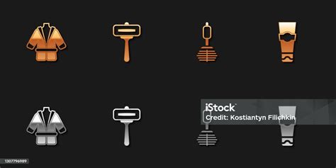 바스로브 면도기 화장실 브러쉬 치약 튜브 아이콘을 설정합니다 벡터 0명에 대한 스톡 벡터 아트 및 기타 이미지 0명 개성 개념 건강 진단 Istock