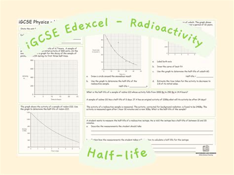 Edexcel IGCSE Physics Half Life Teaching Resources