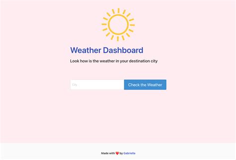 GitHub Puentedg Weather Dashboard The Weather Dashboard Allows Users