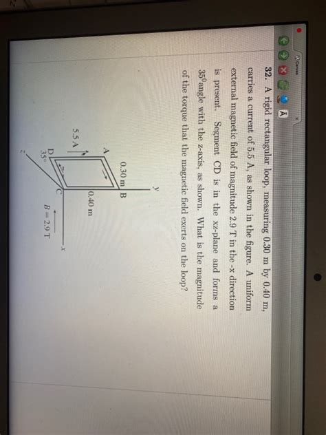 Solved A Rigid Rectangular Loop Measuring M By Chegg Com