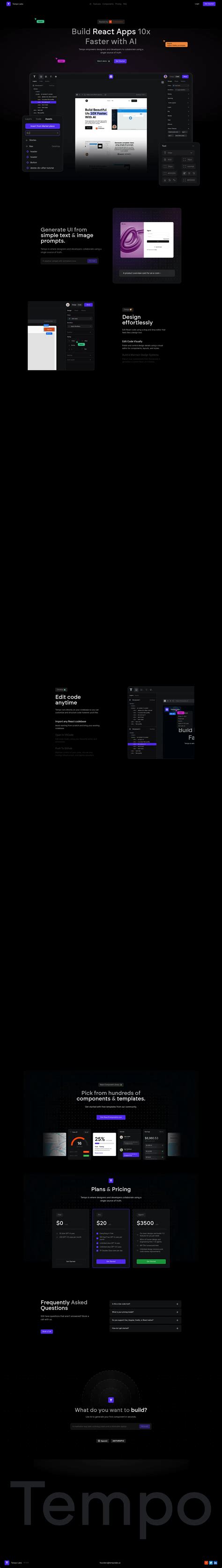 Tempo Labs Figma のような Ai デザインツールで React コードを編集