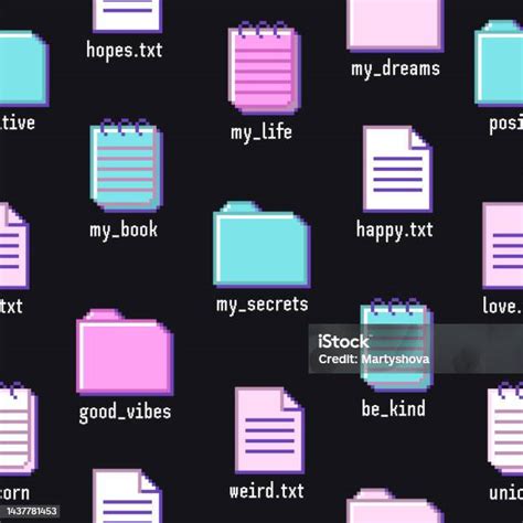 오래된 컴퓨터 윤리 1980 년대 1990 년대 복고풍 Pc 요소와 사용자 인터페이스가있는 매끄러운 패턴 데스크탑 컴퓨터에 대한 스톡 벡터 아트 및 기타 이미지 Istock