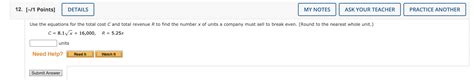 Solved 12 1 Points DETAILS MY NOTES ASK YOUR TEACHER Chegg