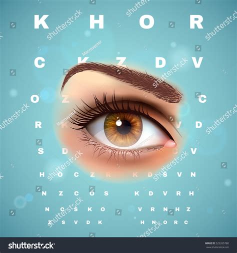 Ophthalmic Clinic Optometrist Visual Acuity Control Stock Vector