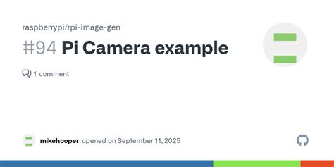 Pi Camera Example · Issue 94 · Raspberrypirpi Image Gen · Github