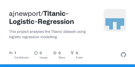 Github Ajnewporttitanic Logistic Regression This Project Analyses