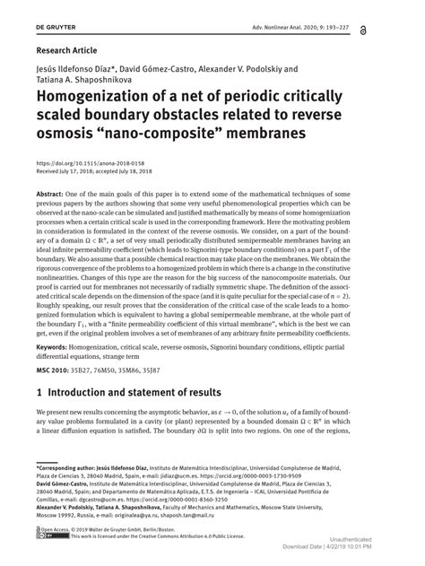 Pdf Homogenization Of A Net Of Periodic Critically Scaled Boundary Obstacles Related To