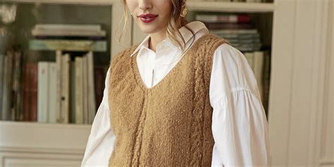 Patron Pour Tricoter Un Pull Sans Manches à Torsades Marie Claire