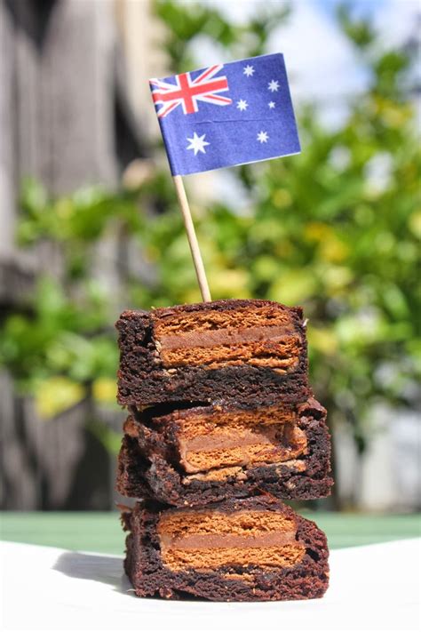 Green Gourmet Giraffe Tim Tam Brownies For Australia Day