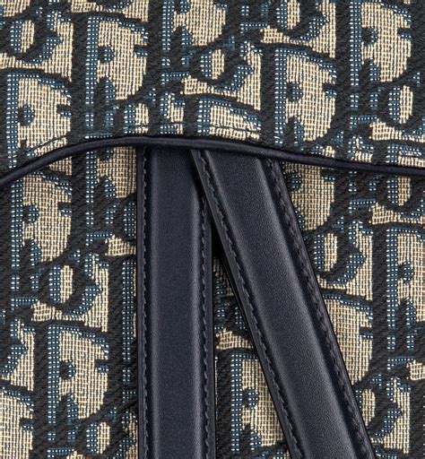 Saddle Bag With Strap Blue Dior Oblique Jacquard Dior