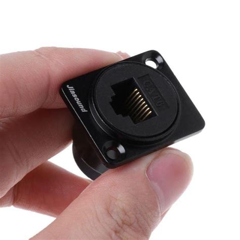 D Type Module Rj45 Socket Cable Female Signal Connector Cat6 Panel Mount Network Ethernet