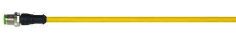 M12 Male Straight X Bare Wire 4 Pins Cordset 812p94 7000 12021