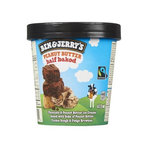 Ben And Jerrys Ice Cream Peanut Butter Half Baked 473 Ml