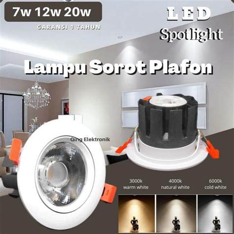 LAMPU COB SPOTLIGHT LED SPOT LIGHT LAMPU SOROT COB PLAFON 7W 12W 20W Lazada Indonesia