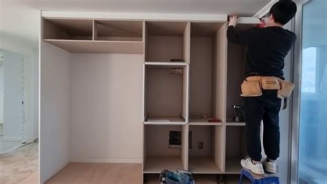 오래된 아파트에 새로운 가구를 만드는 과정 한국의 가구 기술자냉장고 장 시공 Youtube